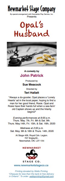 OPAL-Bookmark – NEWMARKET STAGE COMPANY